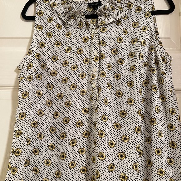 Talbots | Tops | Sleeveless Ruffled Neck Top | Poshmark